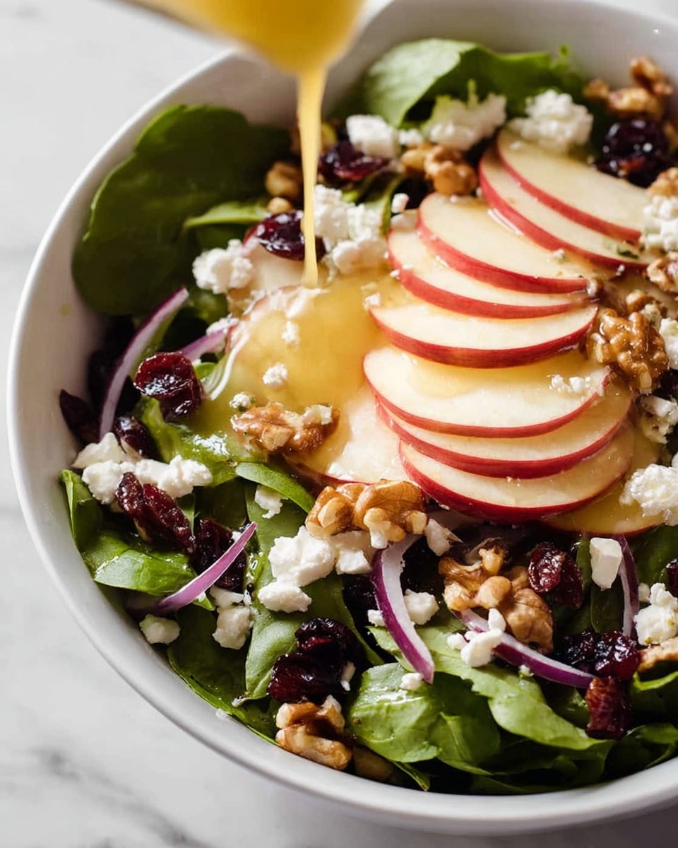 Apple Salad with Candied Walnuts and Cranberries - Fresh & Flavorful