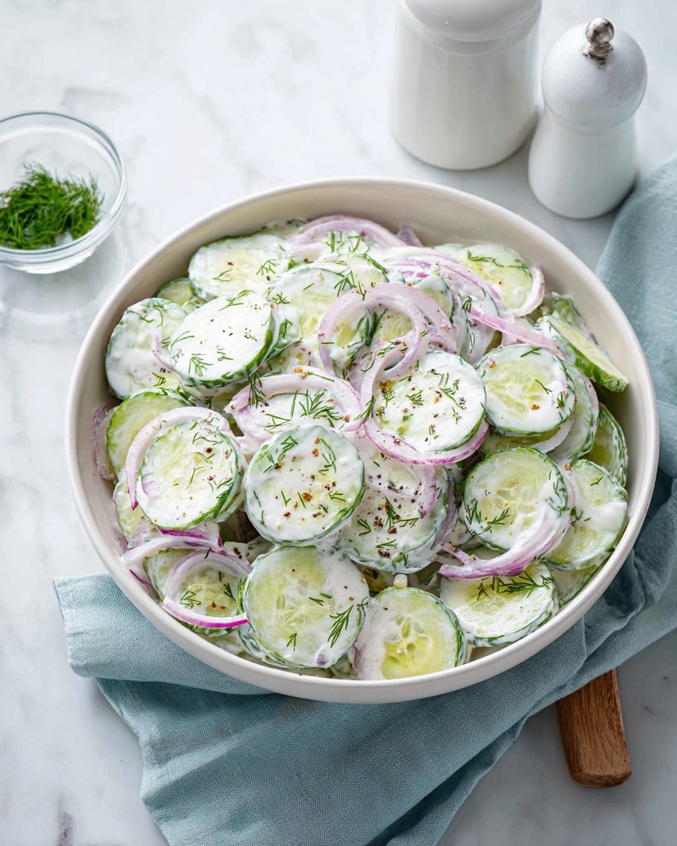 Creamy Cucumber Salad – Deliciously Refreshing Side Dish